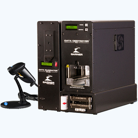 Garner SSC-25SSD SpaceSaver combined hard drive SSD degausser crusher