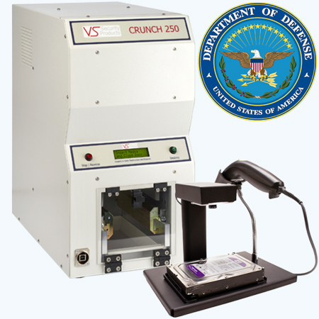 VSSP Crunch 250 hard disk crusher, destroy break crush HDD hard drives